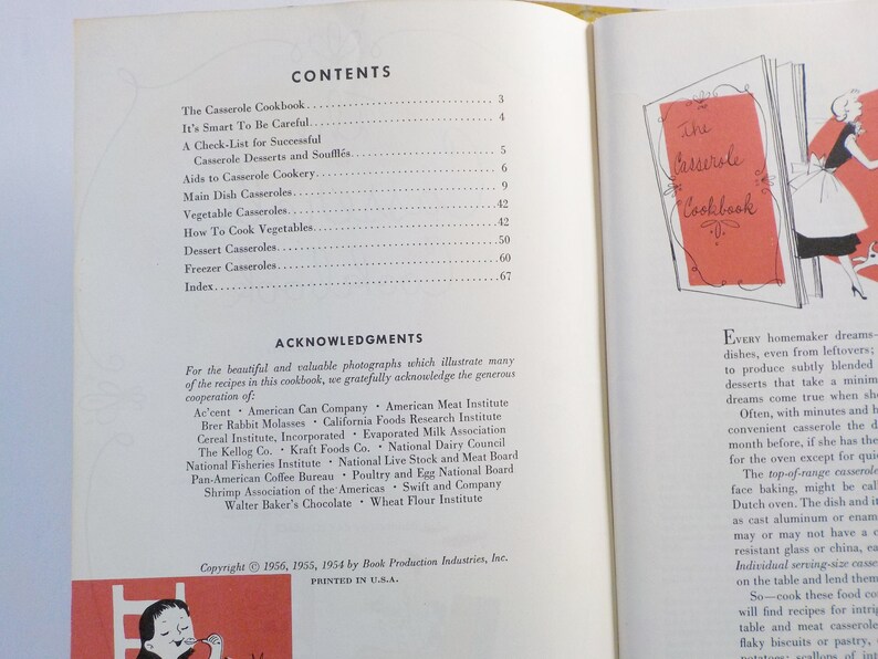 Vintage 1950s Mid Century Cookbooks Casserole Quick Dishes - Etsy