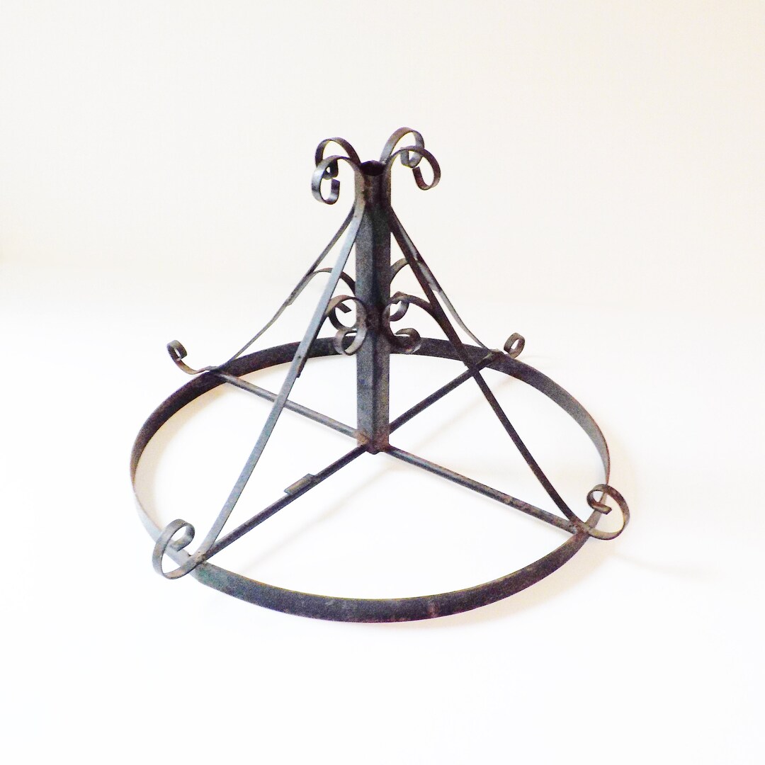Vintage Salvaged Metal Hanging Light Frame Chandelier Decorative Stand ...