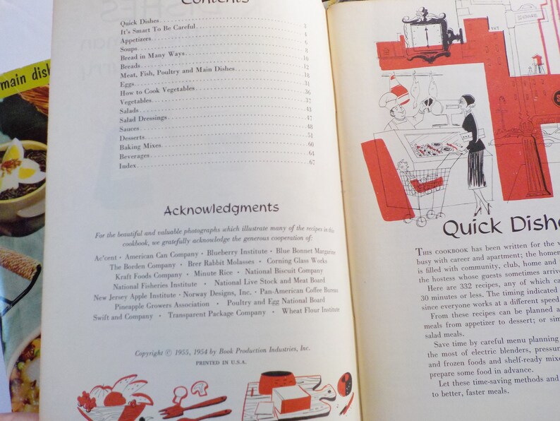 Vintage 1950s Mid Century Cookbooks Casserole Quick Dishes - Etsy