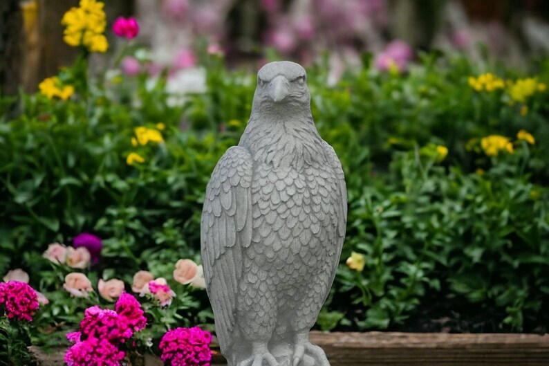 Massive Eagle Figurine Concrete Eagle Bird Stone Home Decor Bird Lover ...