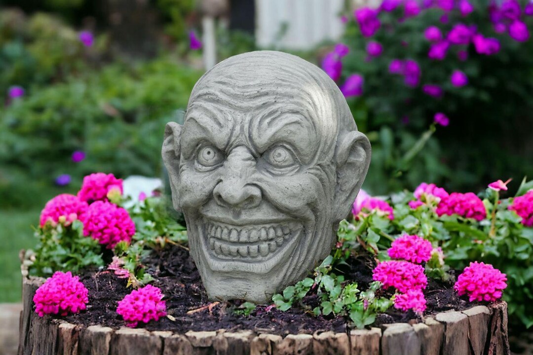 Garden Skull Decoration Yard Human Skull Art Concrete Skull Statue ...