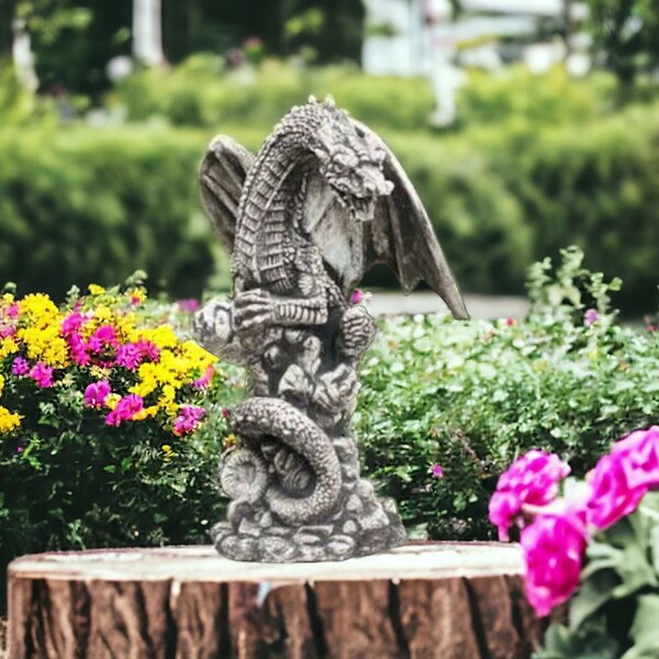 Dragon Garden Sculptures and Statues - Etsy