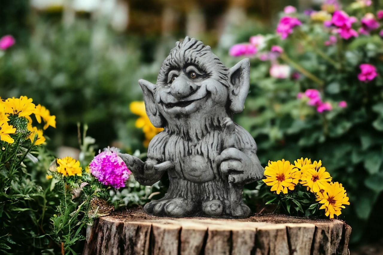 Stone Troll Statue Fantasy Sculpture Concrete Troll Fairy Garden ...