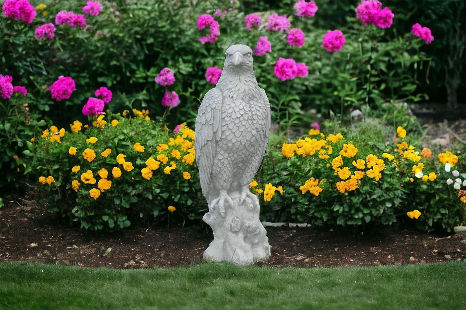 Massive Eagle Figurine Concrete Eagle Bird Stone Home Decor Bird Lover ...
