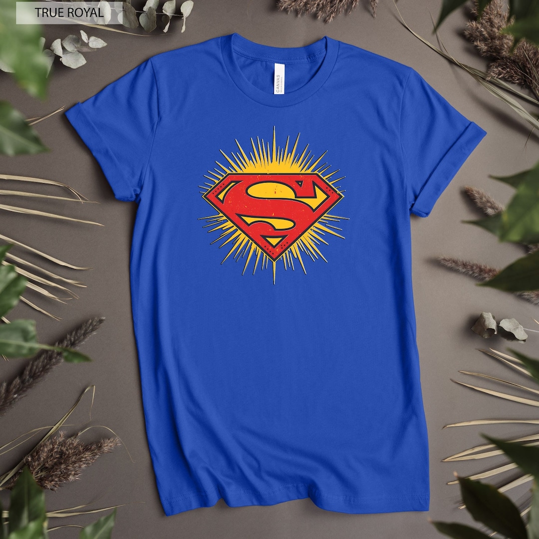 Superman Vintage Logo T-shirt Classic Comic Book Style Unisex Jersey ...