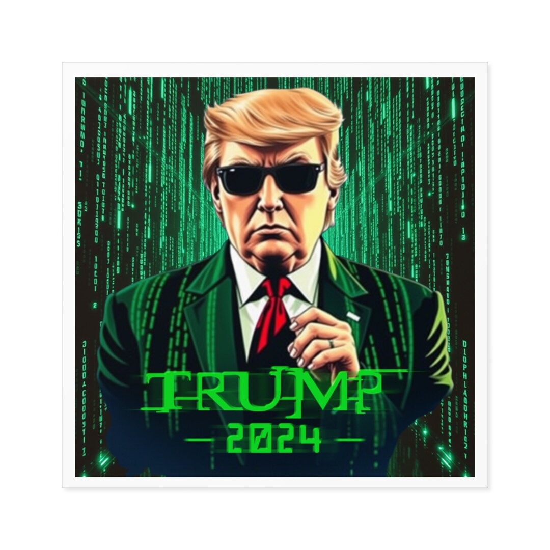 Matrix Trump 2024 Sticker Funny Donald Trump Sticker Political Humor ...