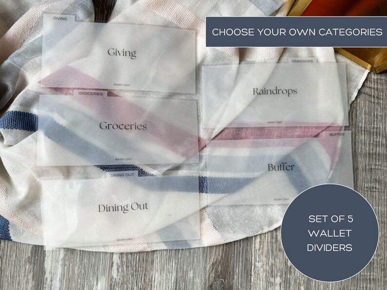 Budget Wallet Dividers Tabbed for Cash Stuffing Custom Dividers With ...