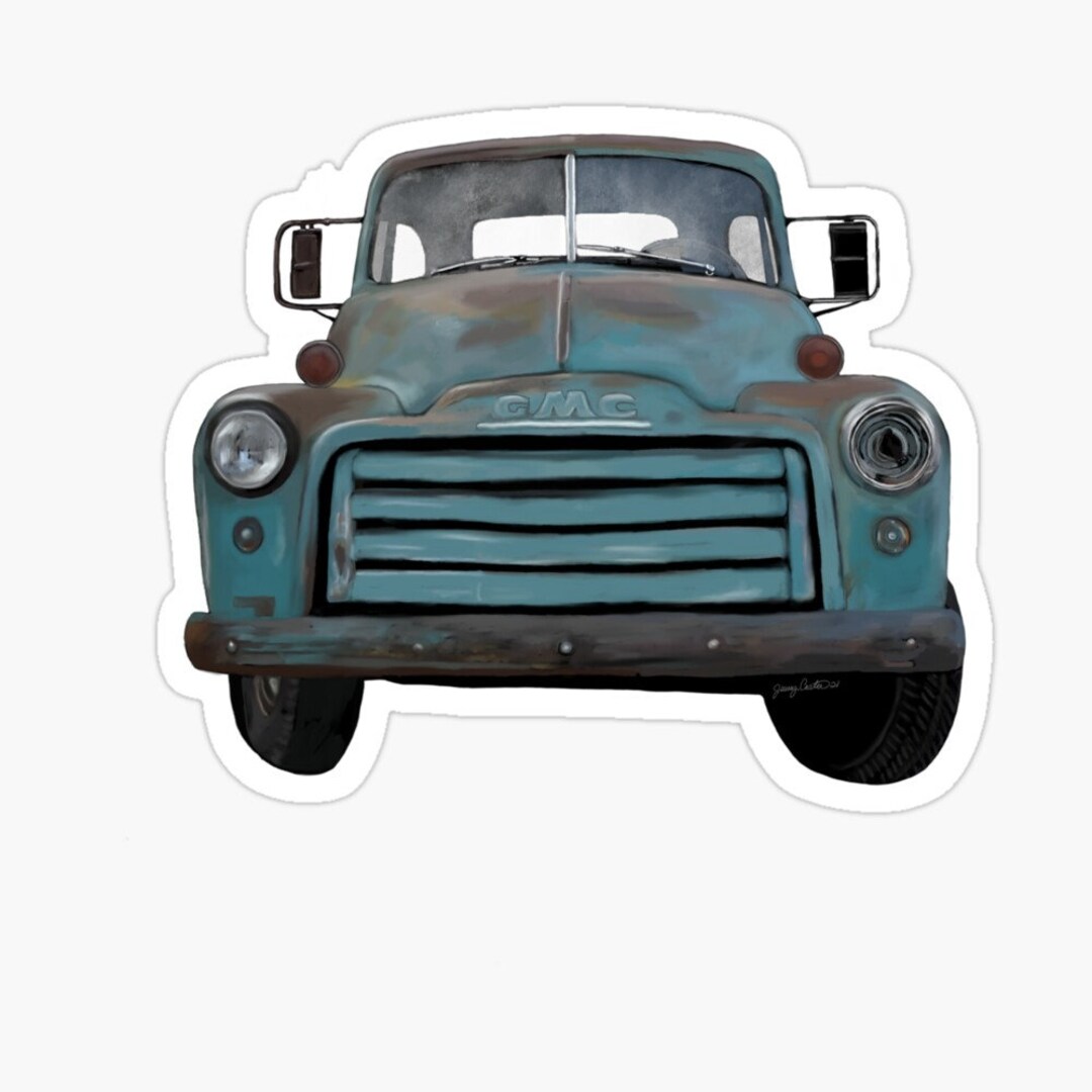 Rusty Vintage Farm Truck Sticker Two Sizes Small 3-3 Inch or Large 5.5 ...