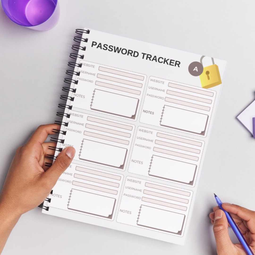 Password Tracker Editable, Fillable, and Printable. 3 Different Styles ...