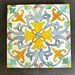 Vintage Tile Panel, Polychrome Drawing, Ceramic Wall Decoration - Etsy
