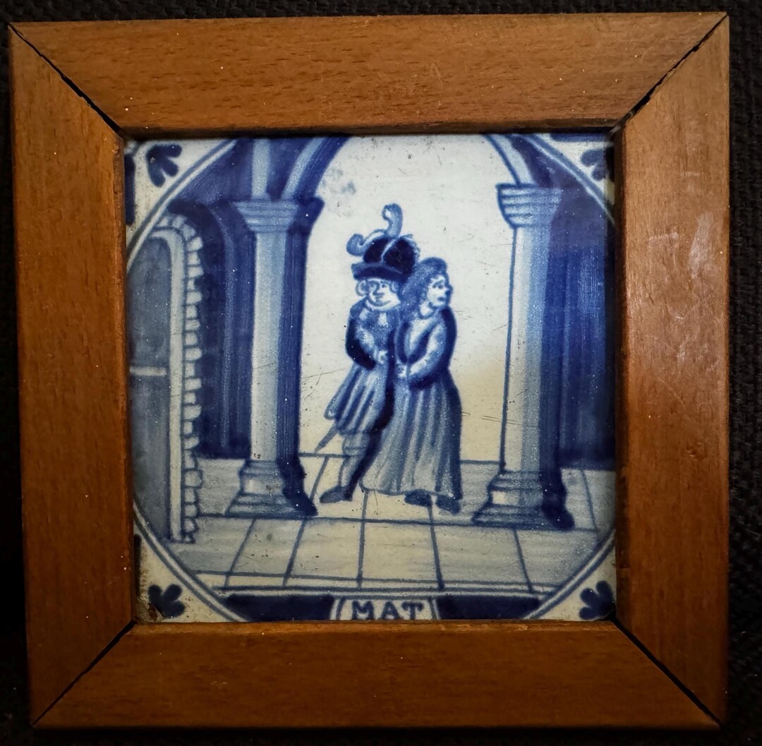 18th C. Delft Blue Tile, Antique Ceramic Tile, Hand Painted and Framed - Etsy
