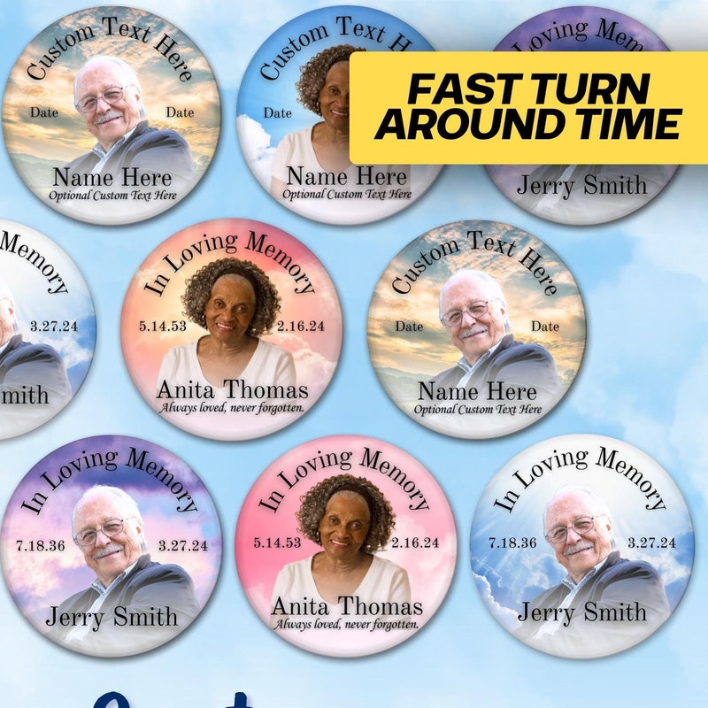 Memorial Buttons - Etsy