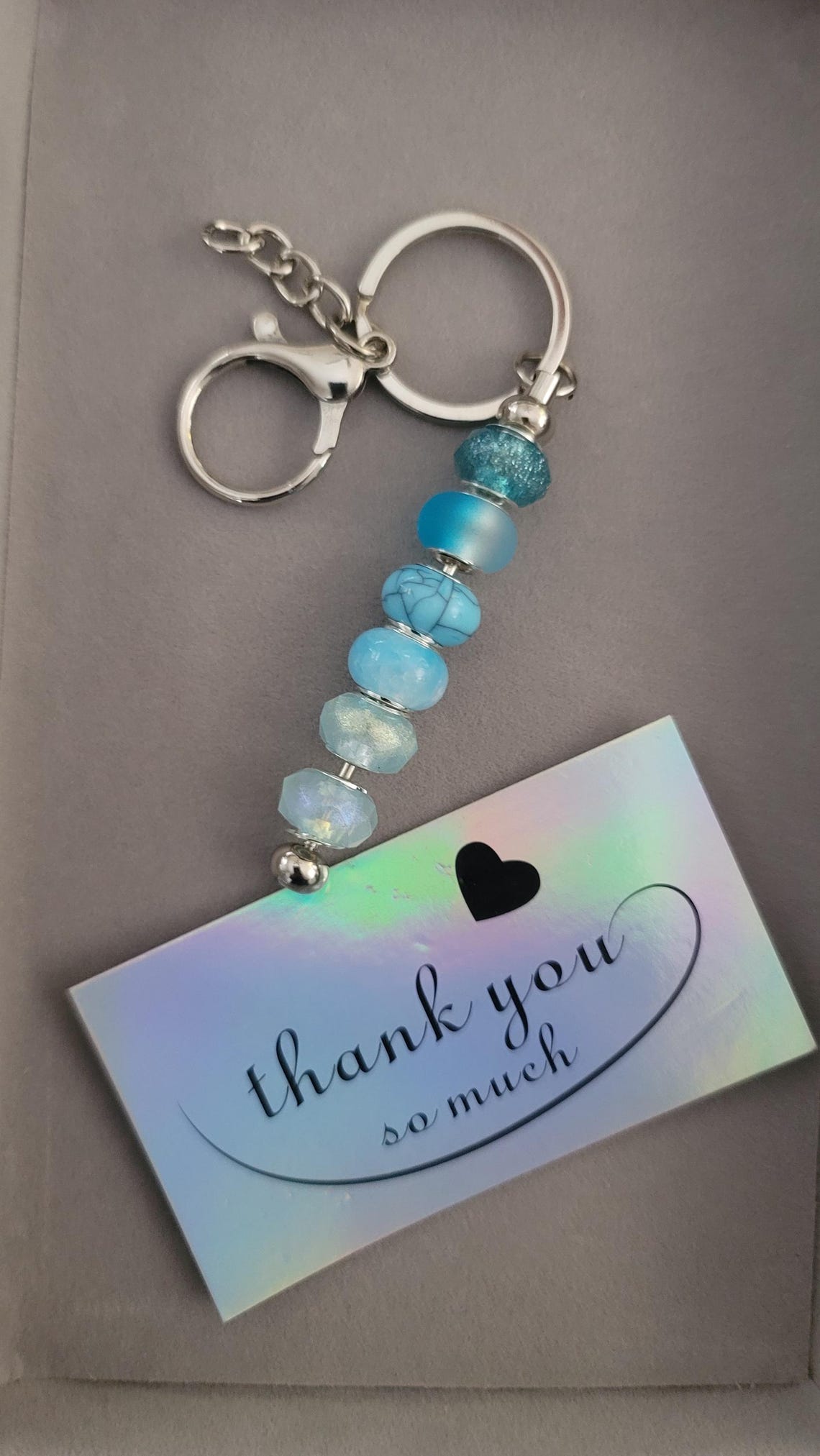 Keychain - "bashful Blue" - Etsy