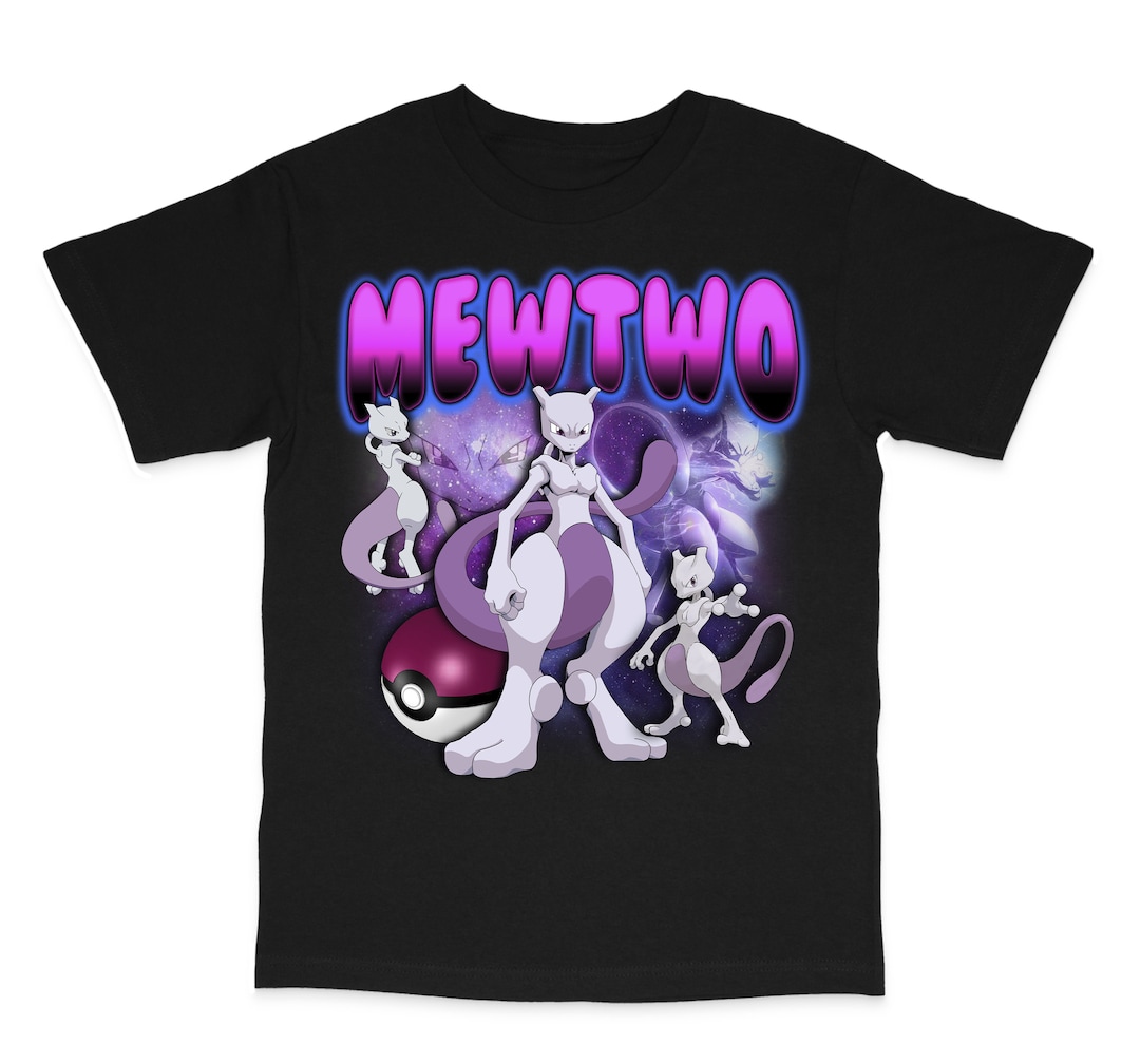 Mewtwo 90's Bootleg Pokémon T-shirt Vintage Style Graphic Tee - Etsy