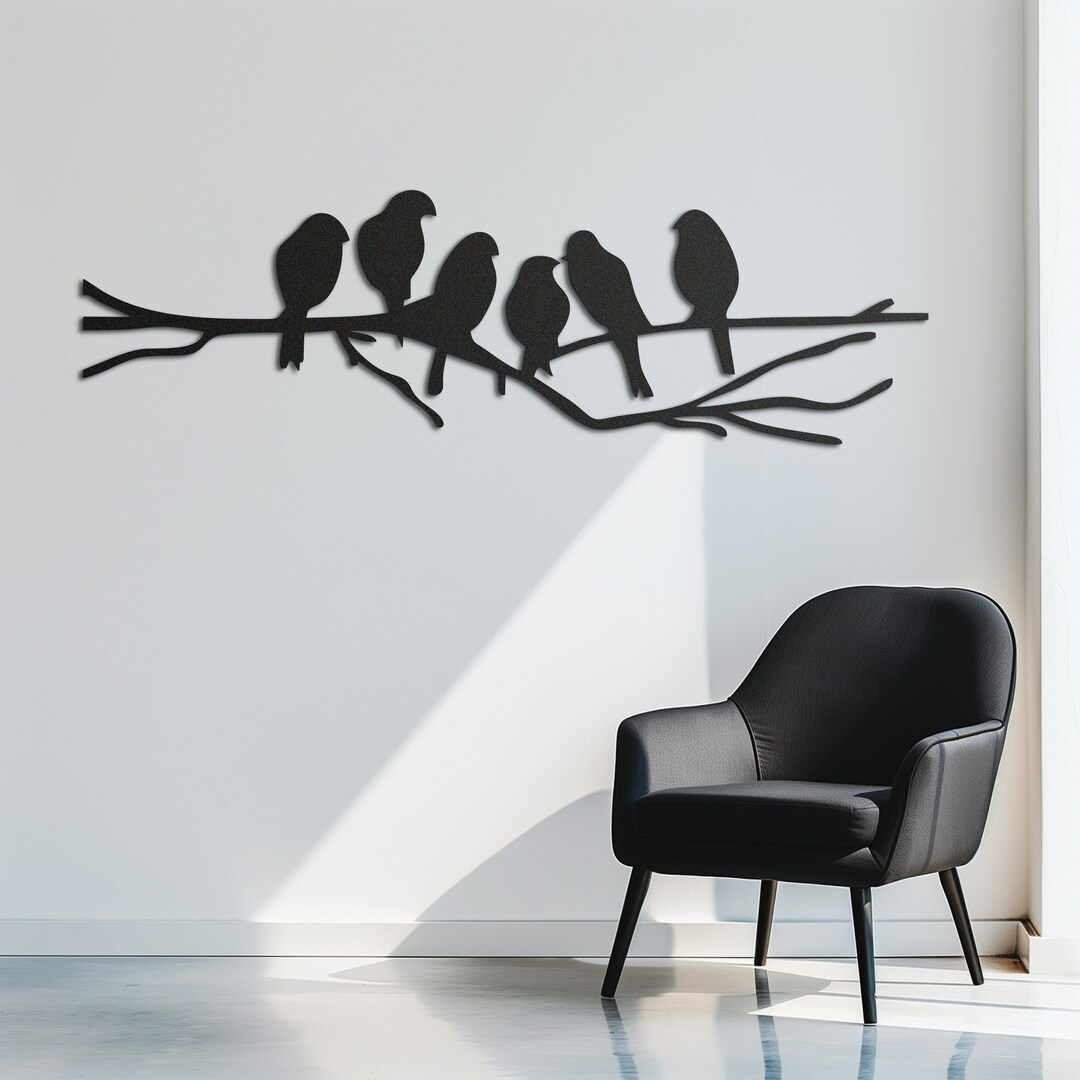 Birds on Branch Wall Art, Bird Branch Home Decor, Tree Wall Decor ...
