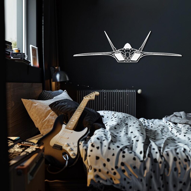 Fighter Jet Metal Wall Art, Modern Military Decor for Aviation Fans - Etsy