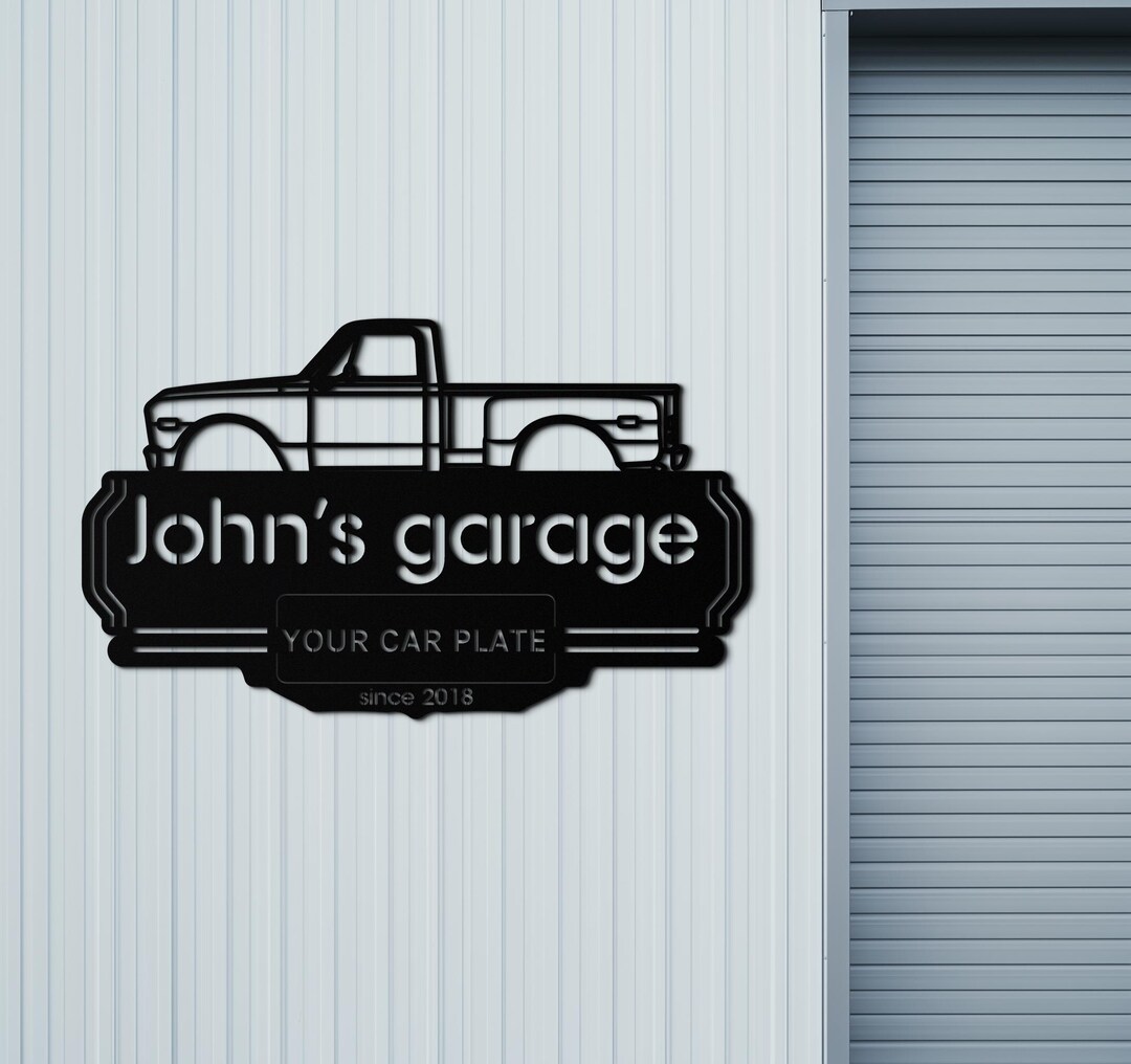 Custom Garage Sign , Personalized Metal Wall Art for Car Lovers, Custom ...