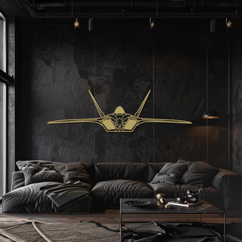 Fighter Jet Metal Wall Art, Modern Military Decor for Aviation Fans - Etsy