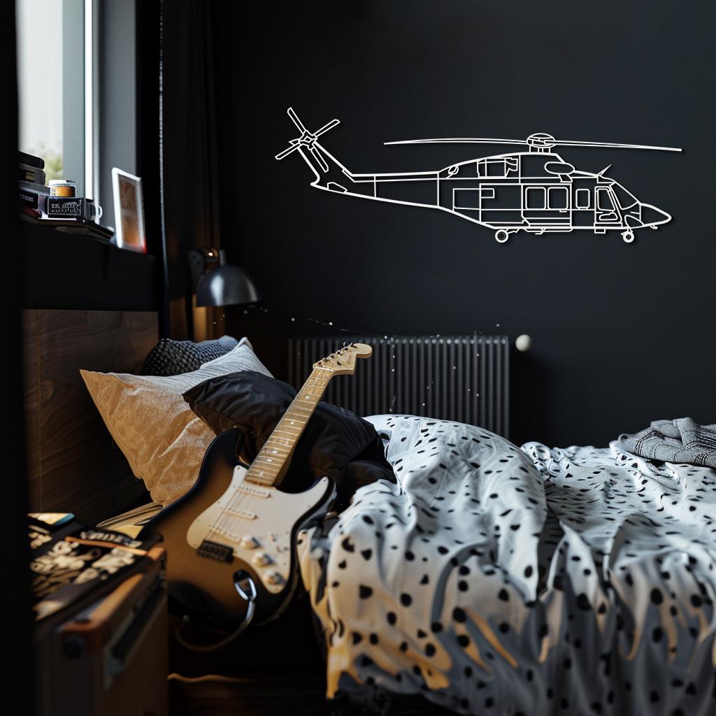 Metal Helicopter Wall Art, Modern Aviation Decor for Pilots - Etsy