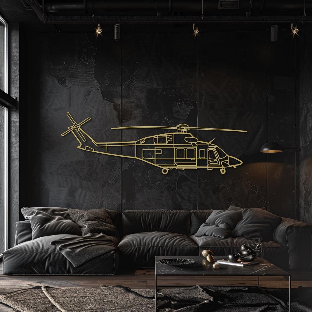 Metal Helicopter Wall Art, Modern Aviation Decor for Pilots - Etsy