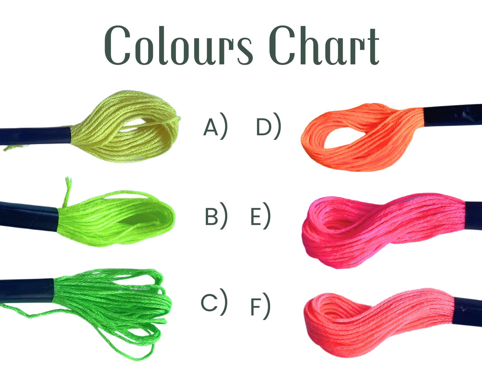 Neon Embroidery Floss for Hand Embroidery Thread Fluorescent Floss for ...