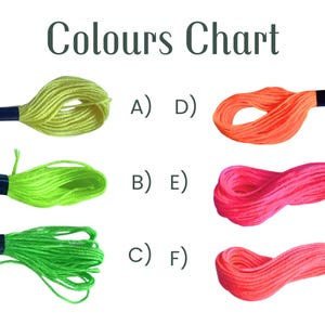 Neon Embroidery Floss for Hand Embroidery Thread Fluorescent Floss for ...