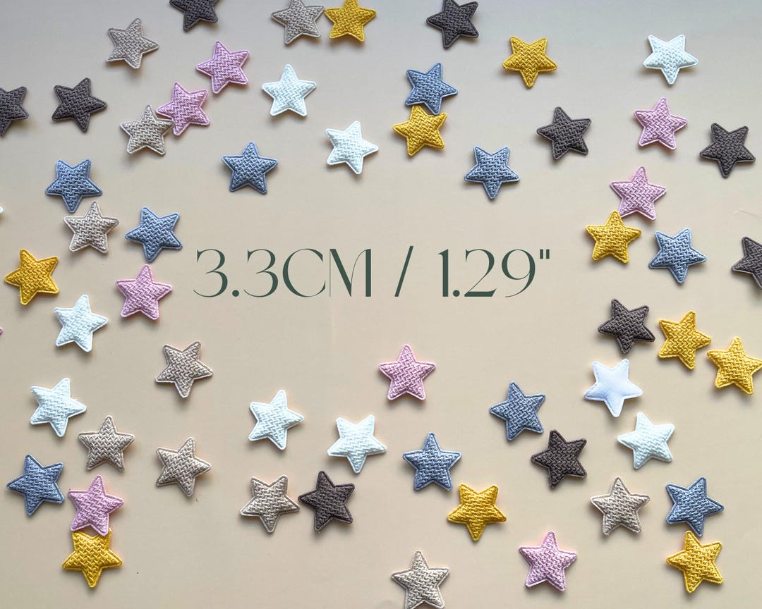 Applique Star Solid Colour Fabric Patch for Embroidery Accessory Five ...