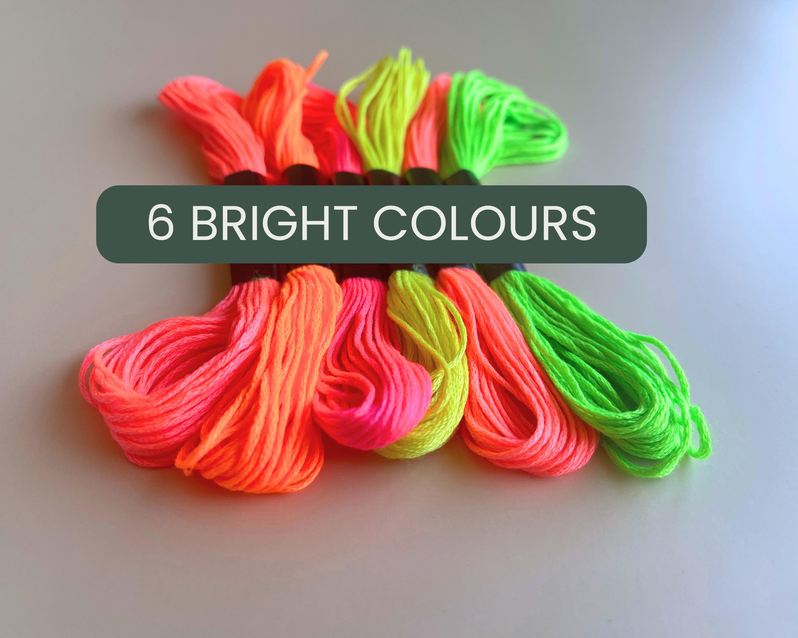 Neon Embroidery Floss for Hand Embroidery Thread Fluorescent Floss for ...