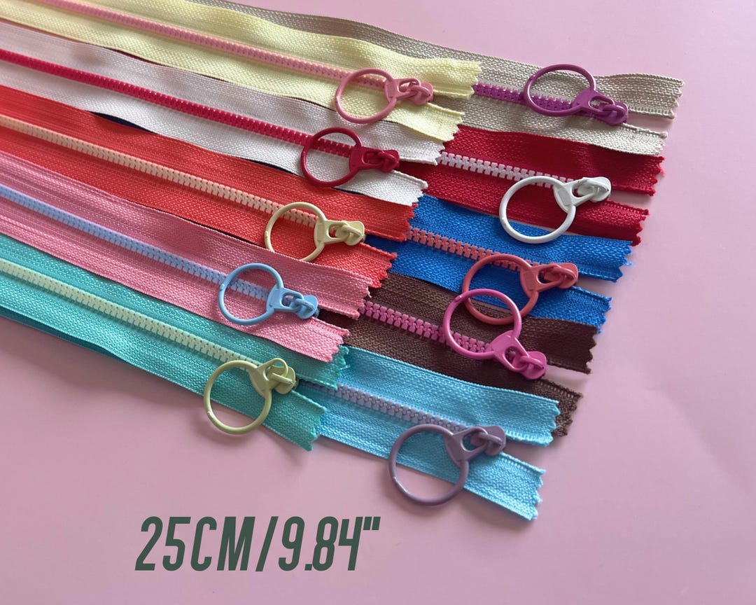 Colorful Zipper 25cm Ring Pull DIY Craft Supply Clothing Repair for ...