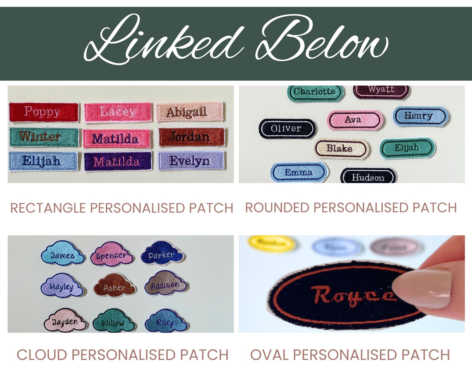 Iron on Patch for Clothing Name Label for School Uniform Marker for ...