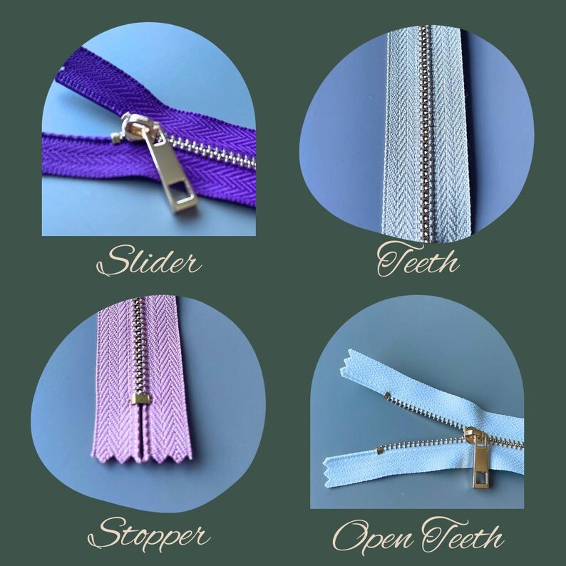 Metal Zipper for Bag Zipper Metal Closed End Zip for Pant Zip Metal ...