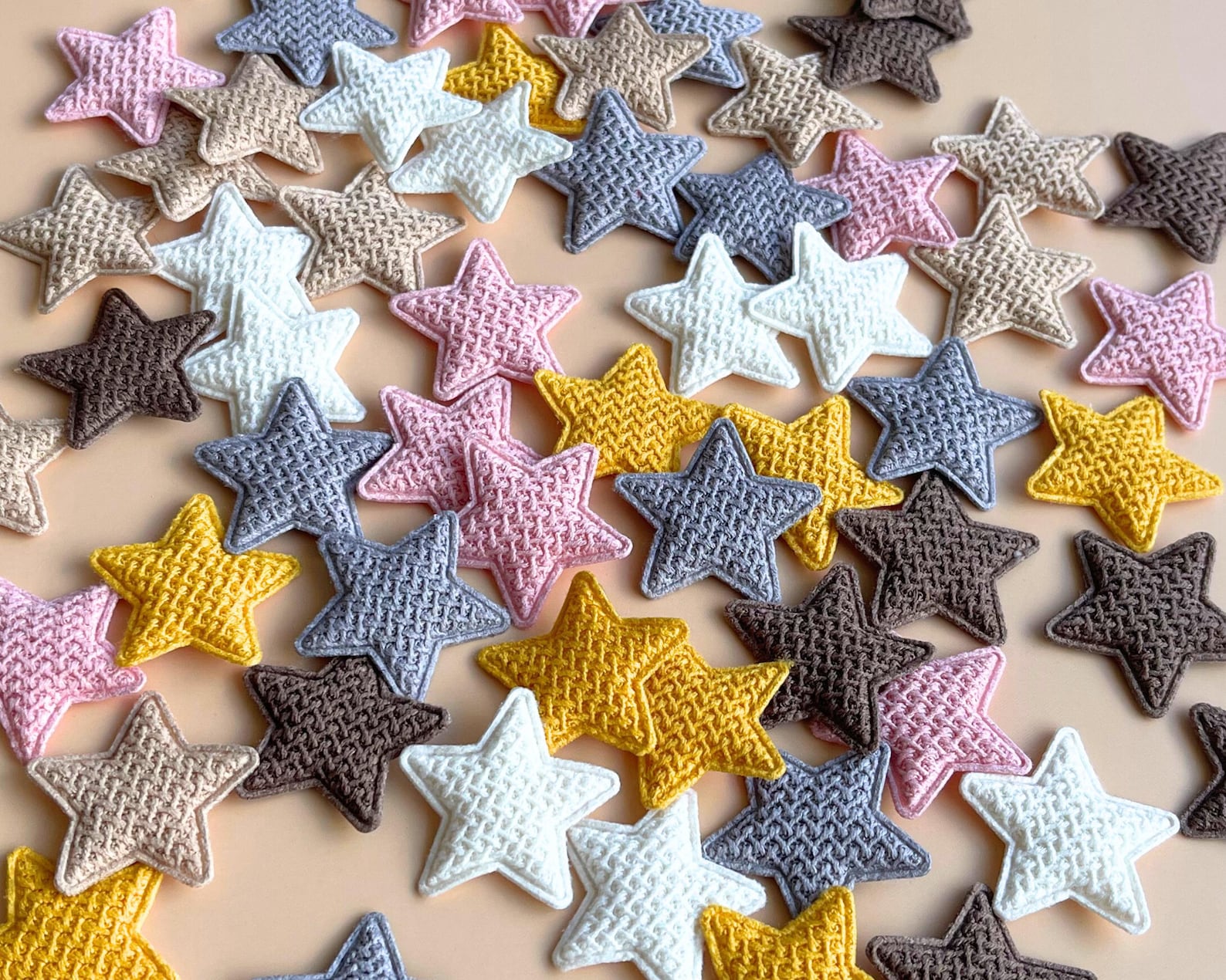 Applique Star Solid Colour Fabric Patch for Embroidery Accessory Five ...
