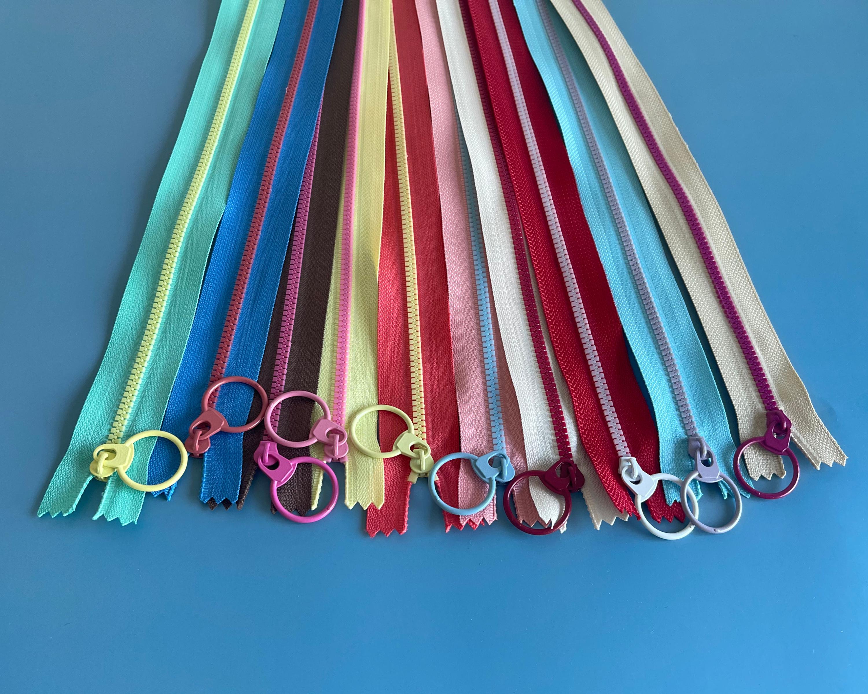 Ring Pull Zipper 30cm Statement Zipper for Bags Pouches Sewing Supplies ...
