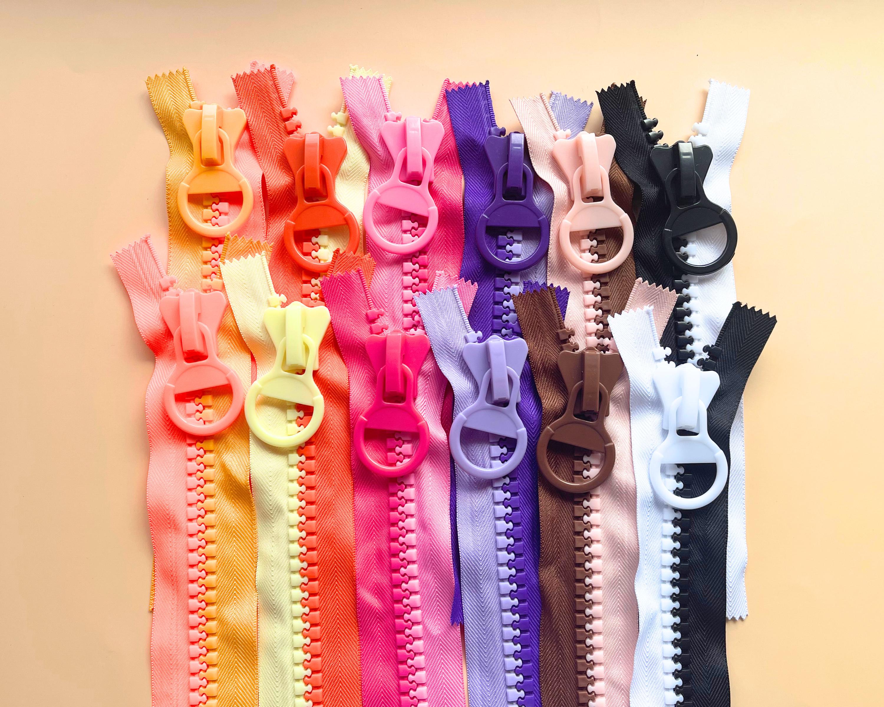 Resin Two Tone Chunky Open Ended Zipper for Jacket Backpack Bag Easy to ...
