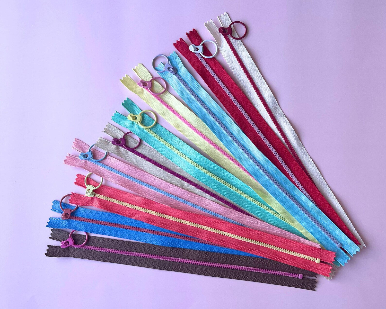 Ring Pull Zipper 30cm Statement Zipper for Bags Pouches Sewing Supplies ...