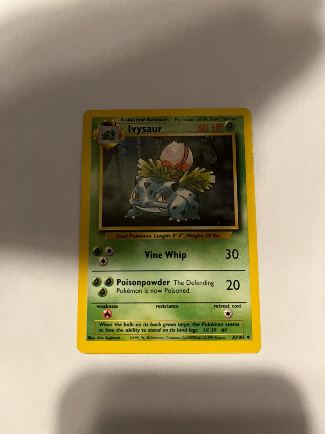 Pokémon Ivysaur 1999 Shadowless Base Set First Edition Super Rare in ...