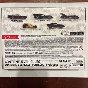 Hot Wheels Batmobile Collection 85 Years Comes With 5 Cars New in Box ...