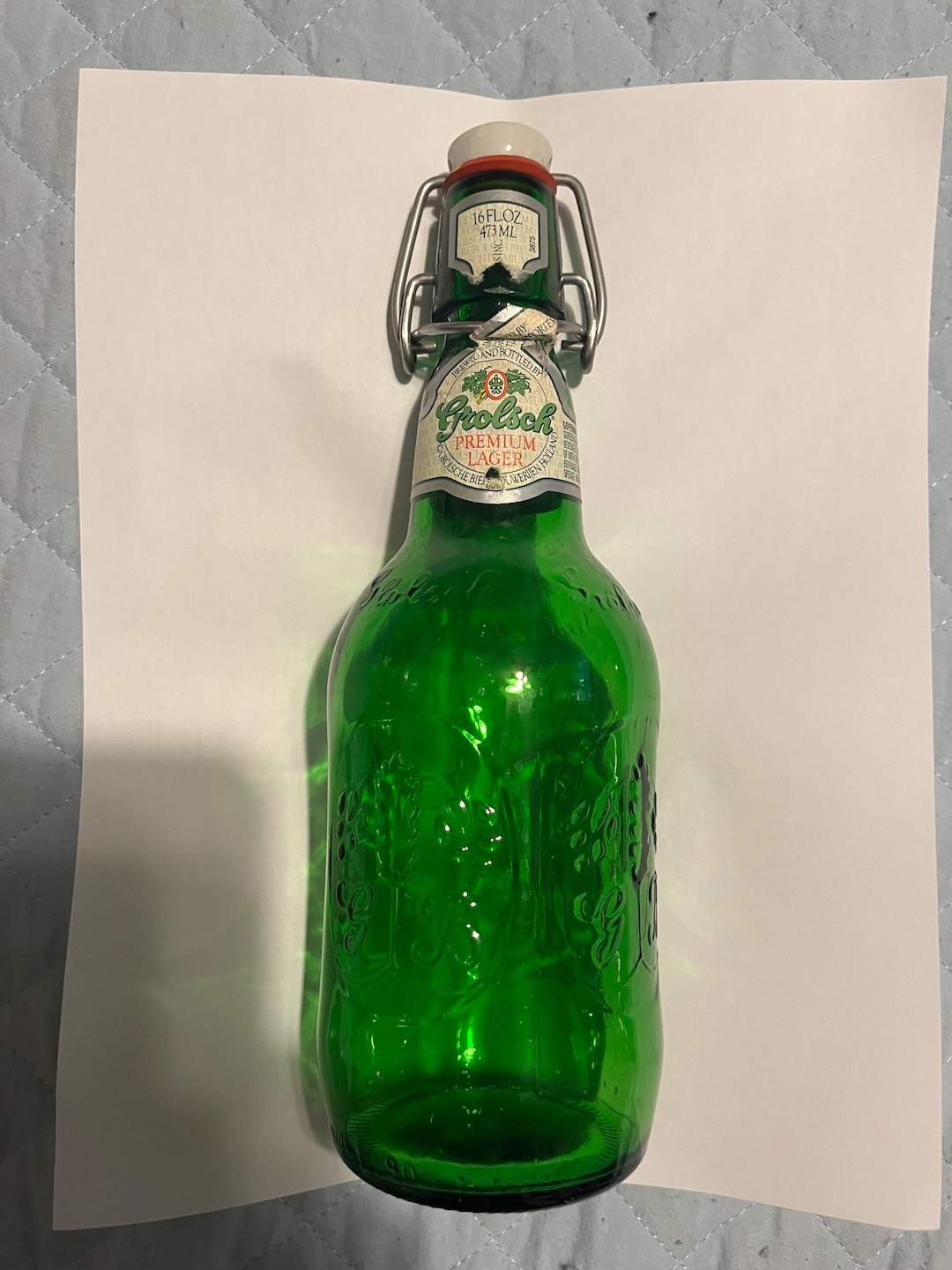 Grolsch Premier Lager Old Green Glass Empty Bottle With Swing Top 16oz ...