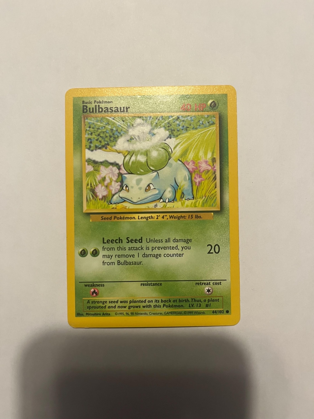 Pokémon Bulbasaur 1999 Shadowless Base Set First Edition Super Rare in ...
