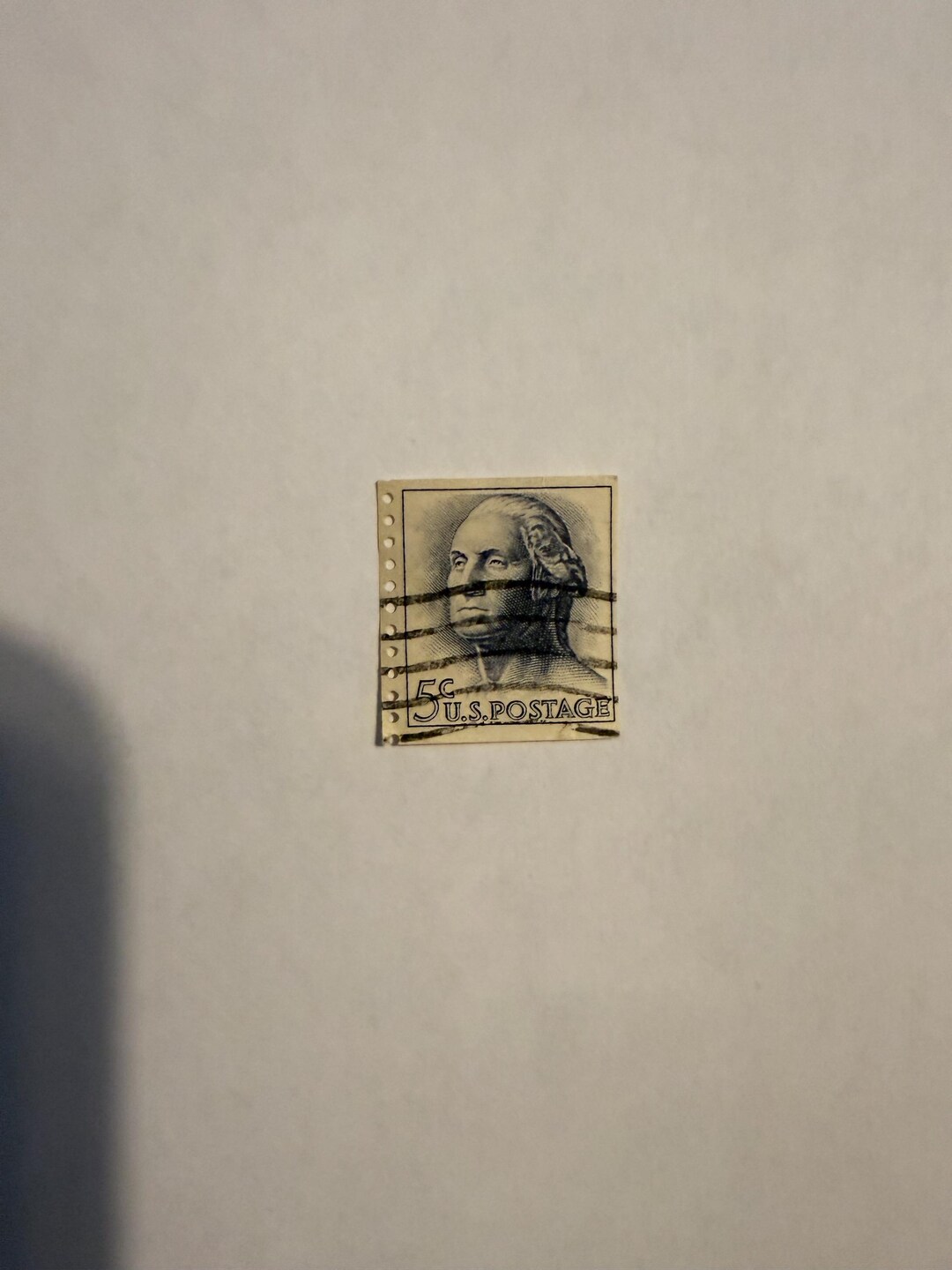 George Washington Blue 5 Cent Vintage USA Postage Stamp 1962 Used - Etsy