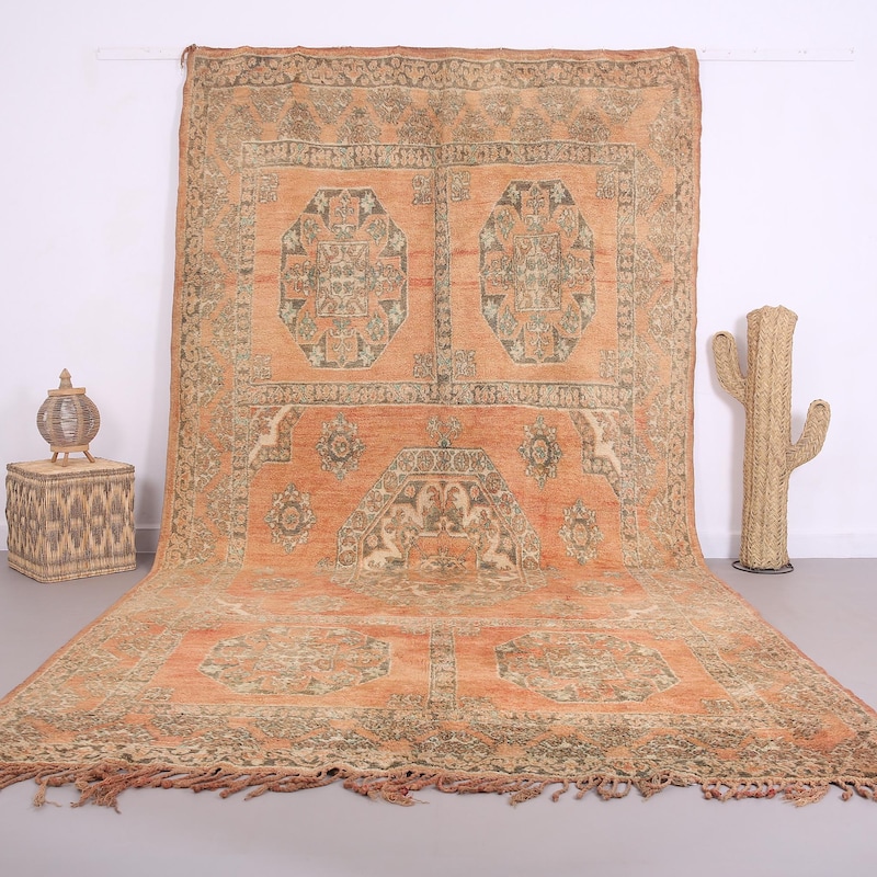 Peach Wool Tufted Rug - Etsy