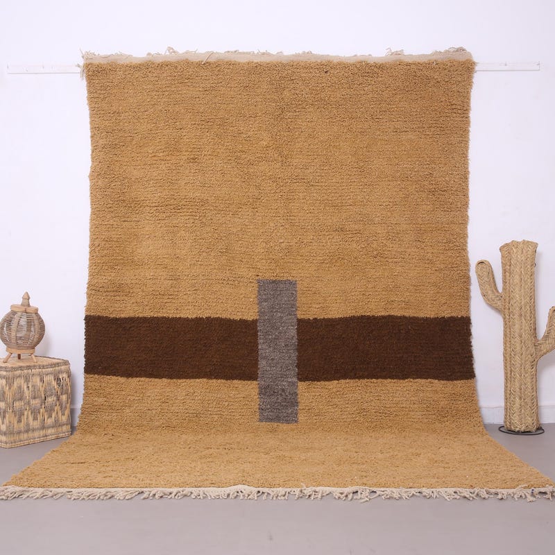 Large Knotted Beige Rug - Etsy