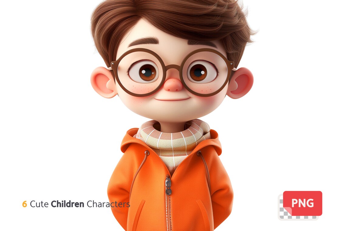 Cute Cartoon Realistic Children V.5 - Etsy