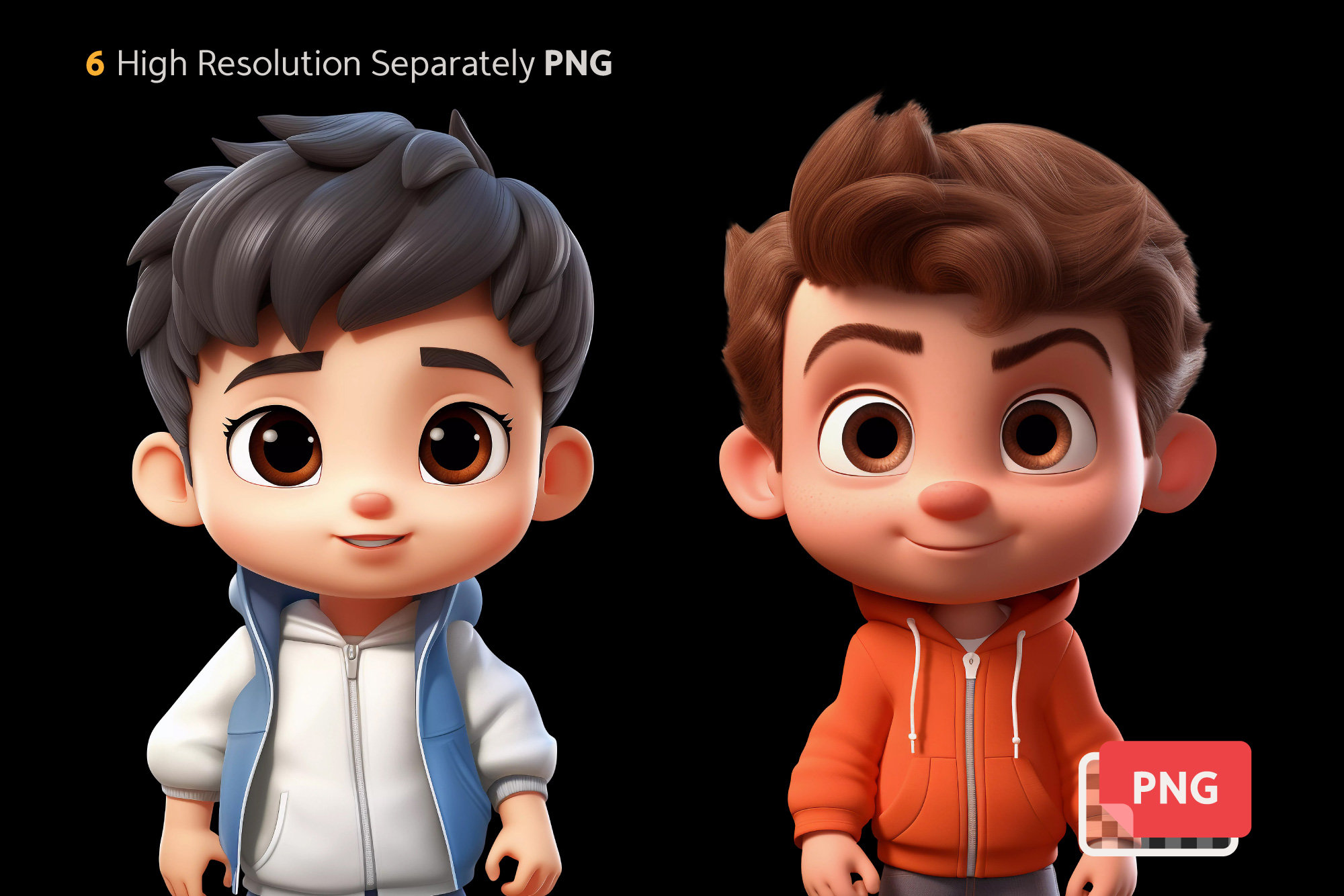 Cute Cartoon Realistic Children V.2 - Etsy