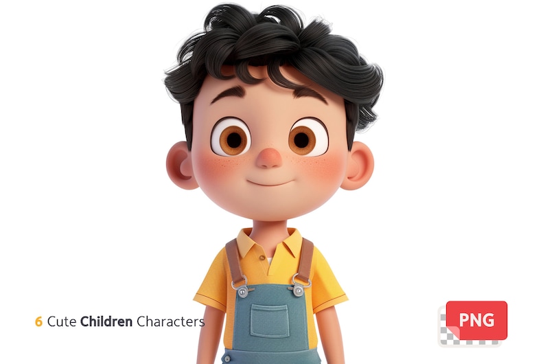 Cute Cartoon Realistic Children V.11 - Etsy