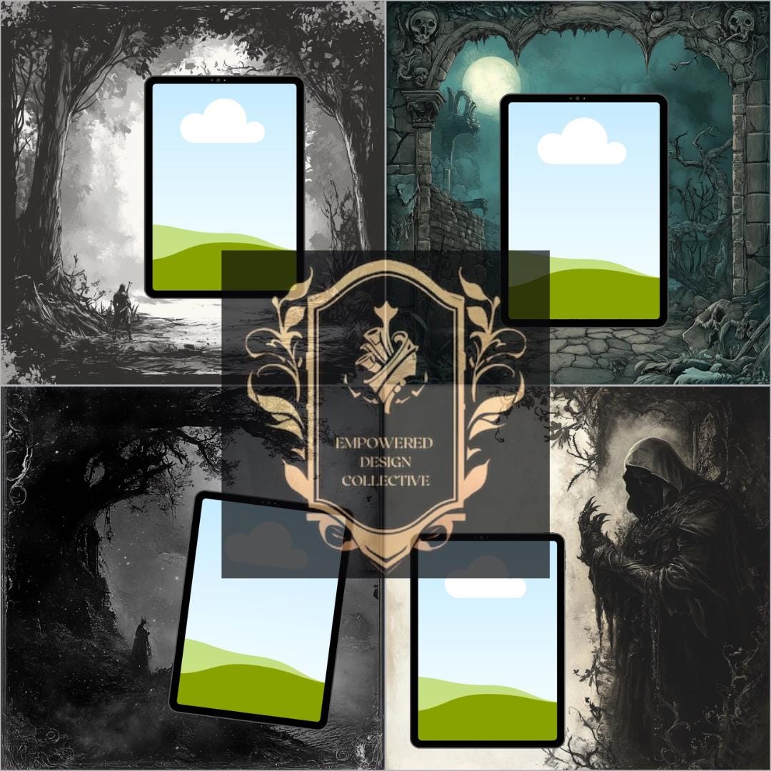 Spooky Land - Book Mockup Template | Flat Lay | Bookstagram | Social ...