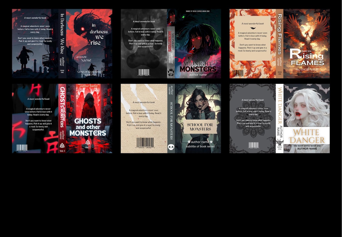 30 Front and Back Book Cover Layout Templates Paperback 6x9, Templates ...