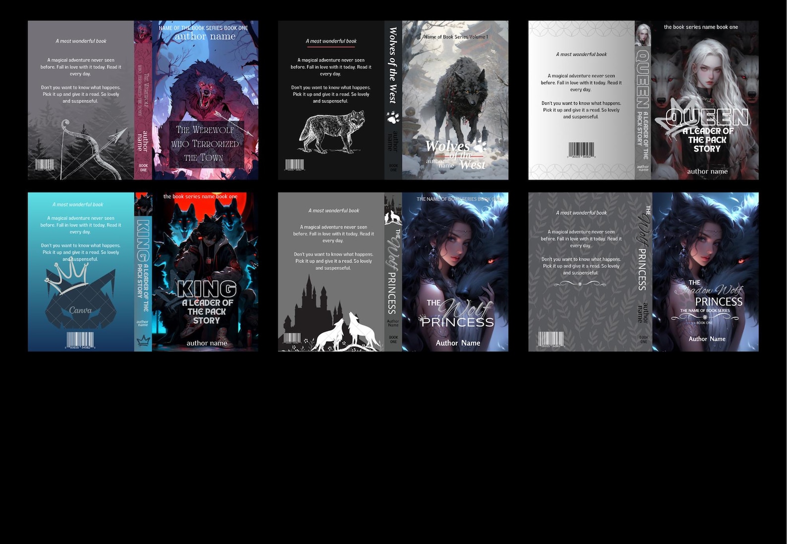 30 Front and Back Book Cover Layout Templates Paperback 6x9, Templates ...