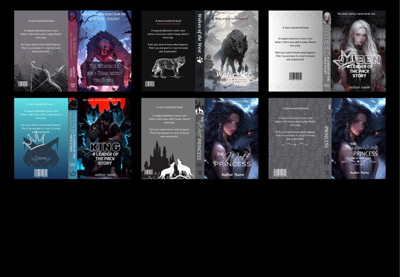 30 Front and Back Book Cover Layout Templates Paperback 6x9, Templates ...