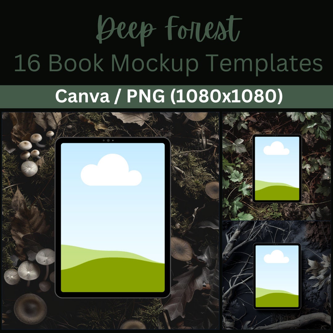 Deep Forest - Book Mockup Template | Flat Lay | Bookstagram | Social ...
